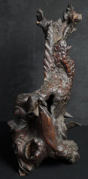 Japan demon sculpture 1900
